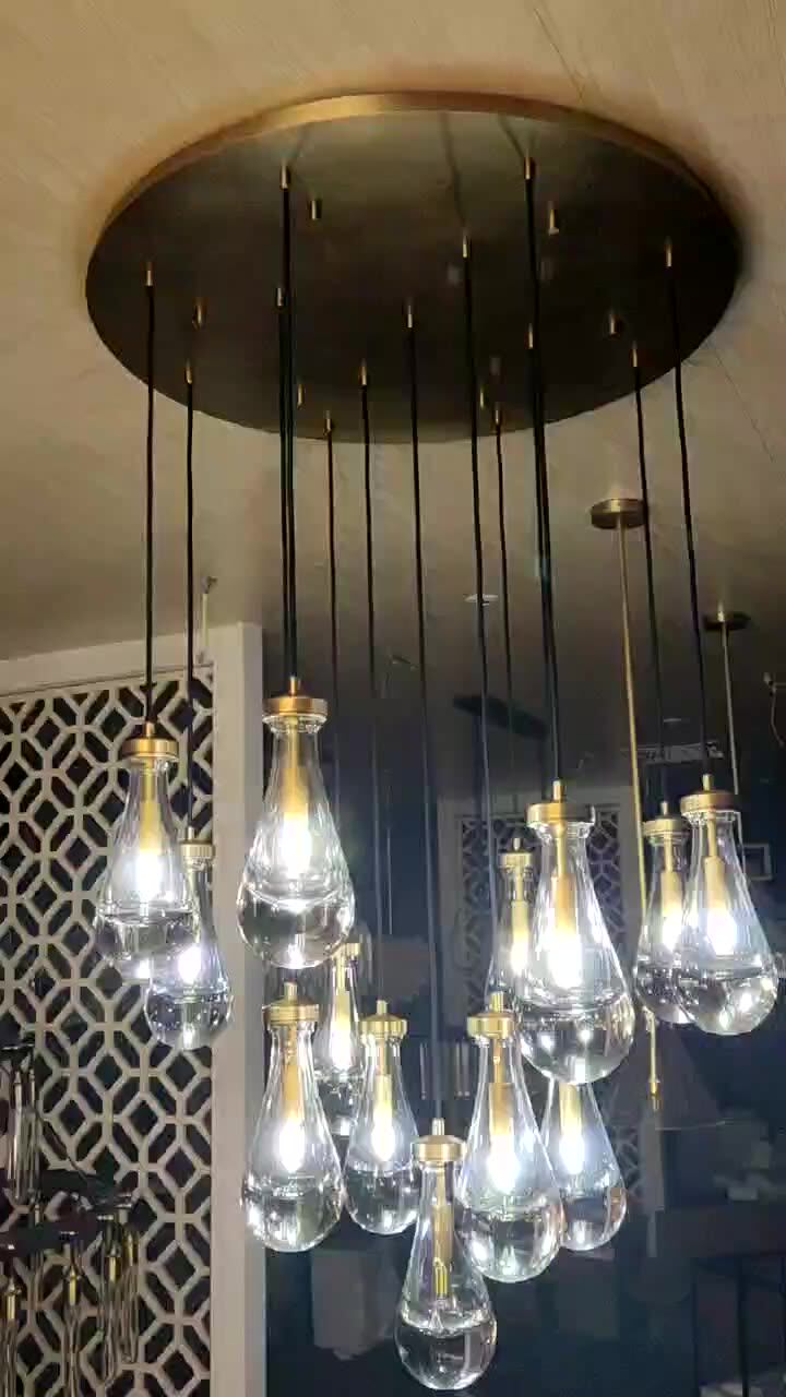 China New Modern Luxury Light Rain Round Crystal Lighting Restoration ...