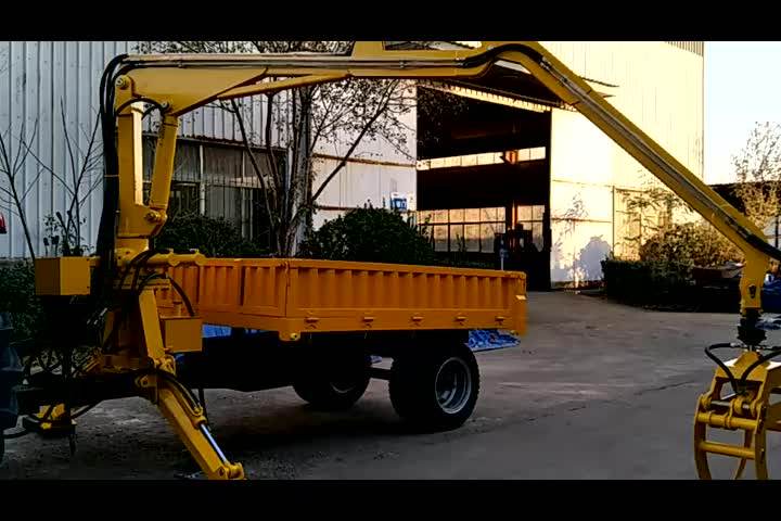 Tractor Implement Log Tipping Trailer With Crane - Buy Forest Log ...