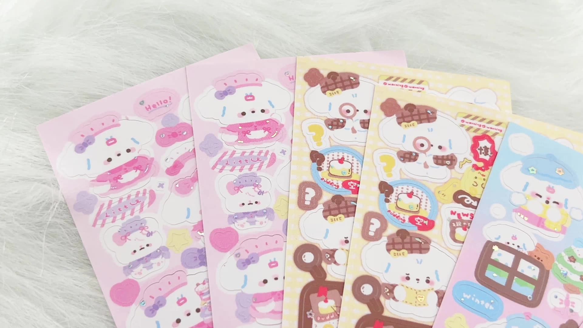 Stickers & Decal Japanese Girl Kawaii Diary Sticker Custom Cute Cartoon ...