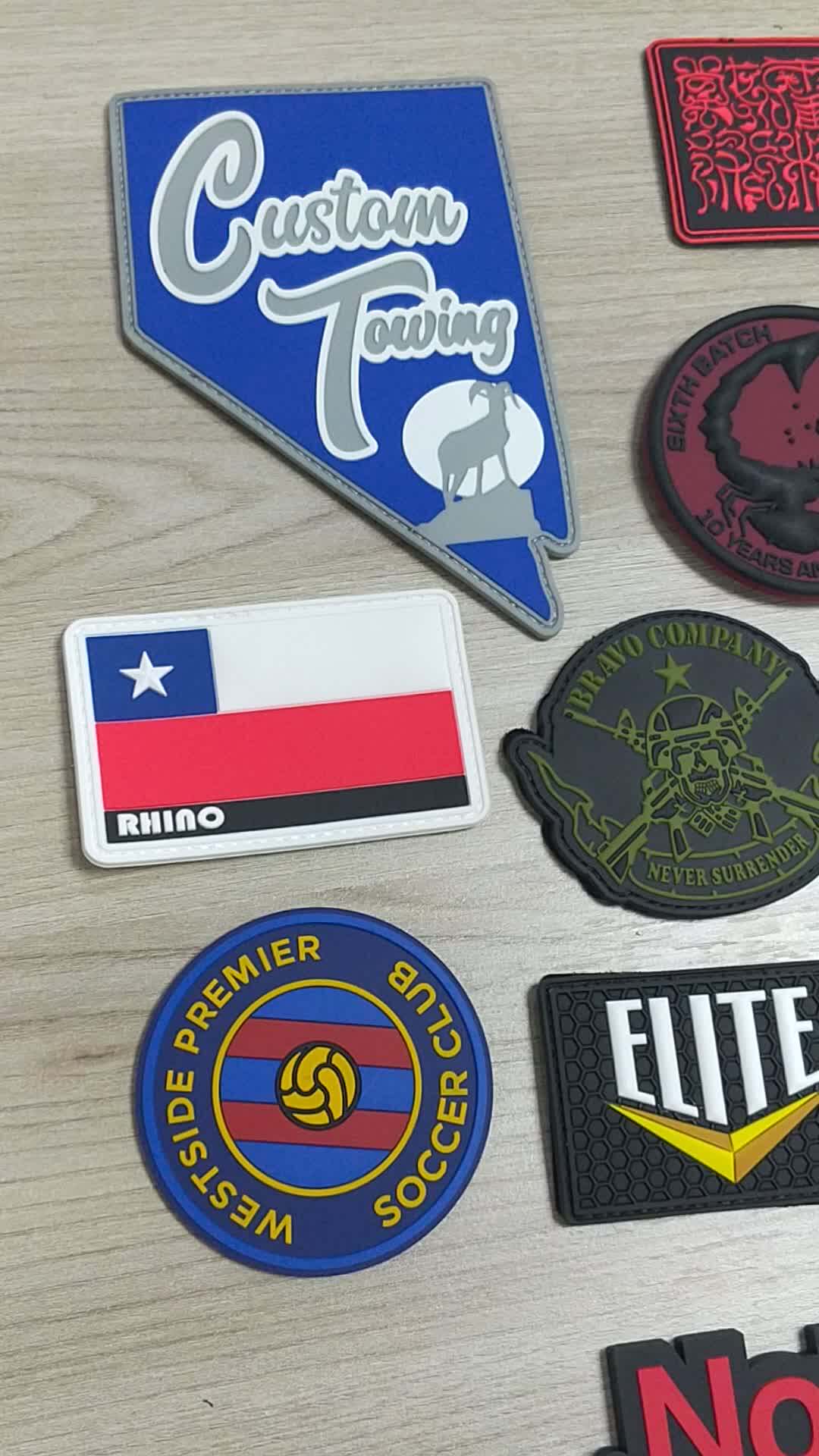 Custom Embossed Arm Badge Rubber Label 3d Logo Silicon Patch Soft Pvc ...