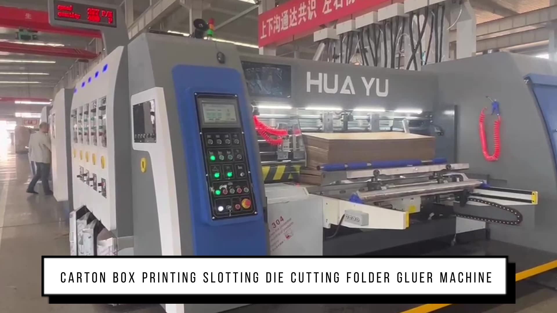 Hs-b Series Corrugated Print Slot Die Cut Folder Gluer Machine ...