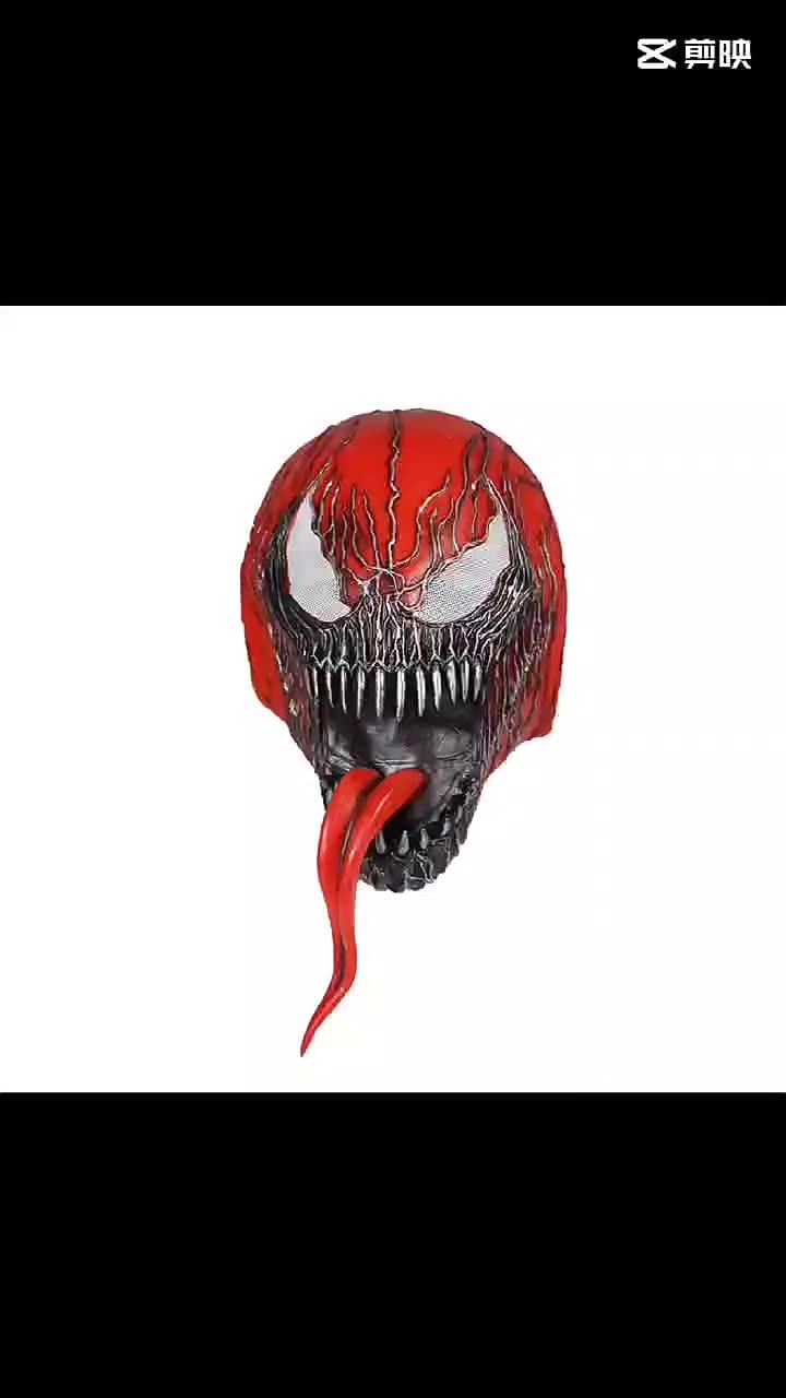 New Full Red Venom Spiderman Cosplay Avengers Venom Latex Mask Movie ...