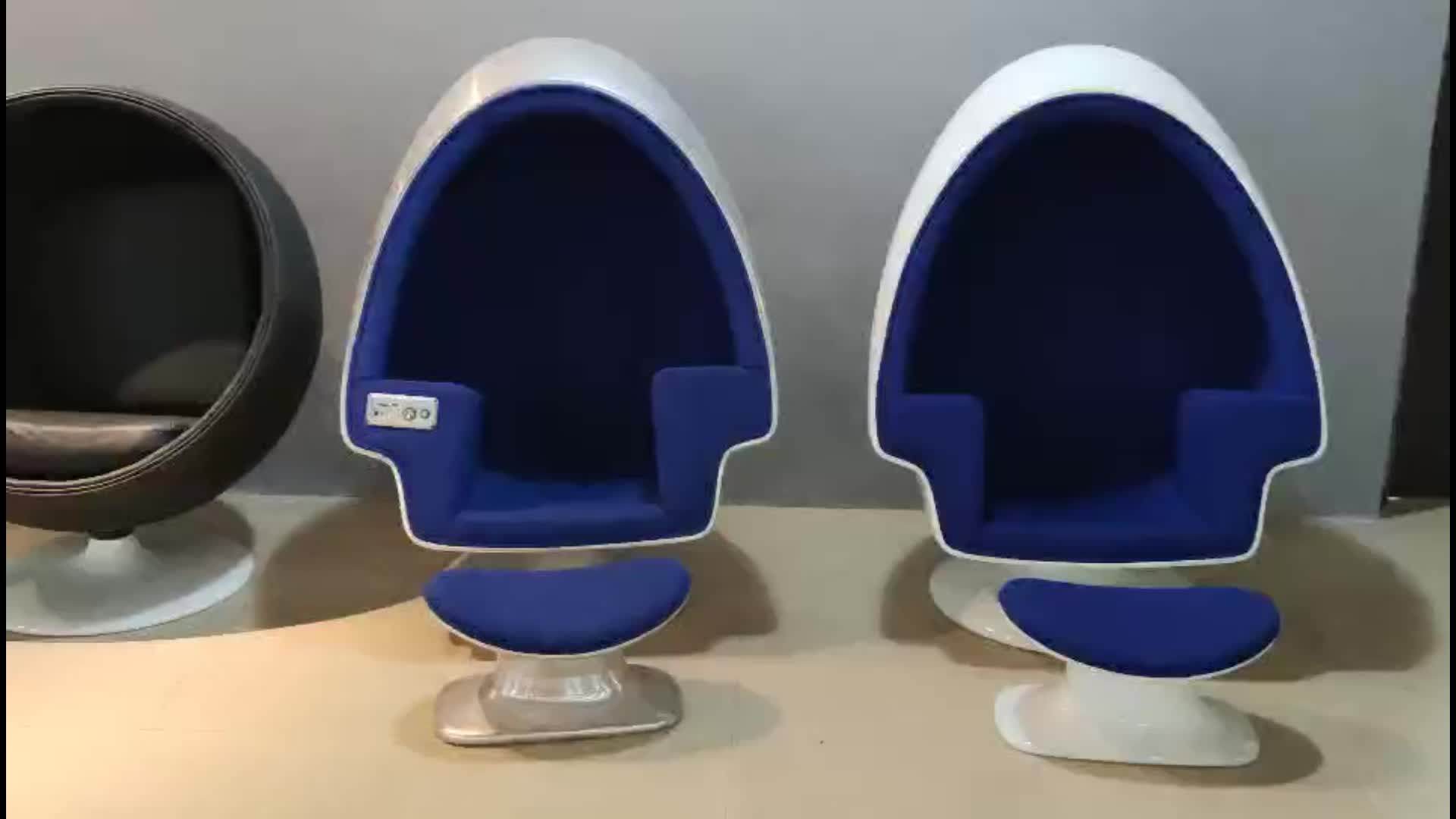 Lee West Stereo Pod Fiberglass Alpha Shell Speaker Chair With Ottoman ...