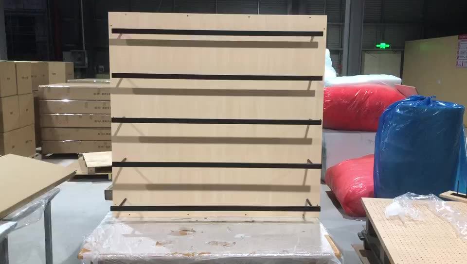 Retail Shop Fittings Wall Mounted Display Rack With Metal Hanging Rail 5 Tiers Wall Mount ...