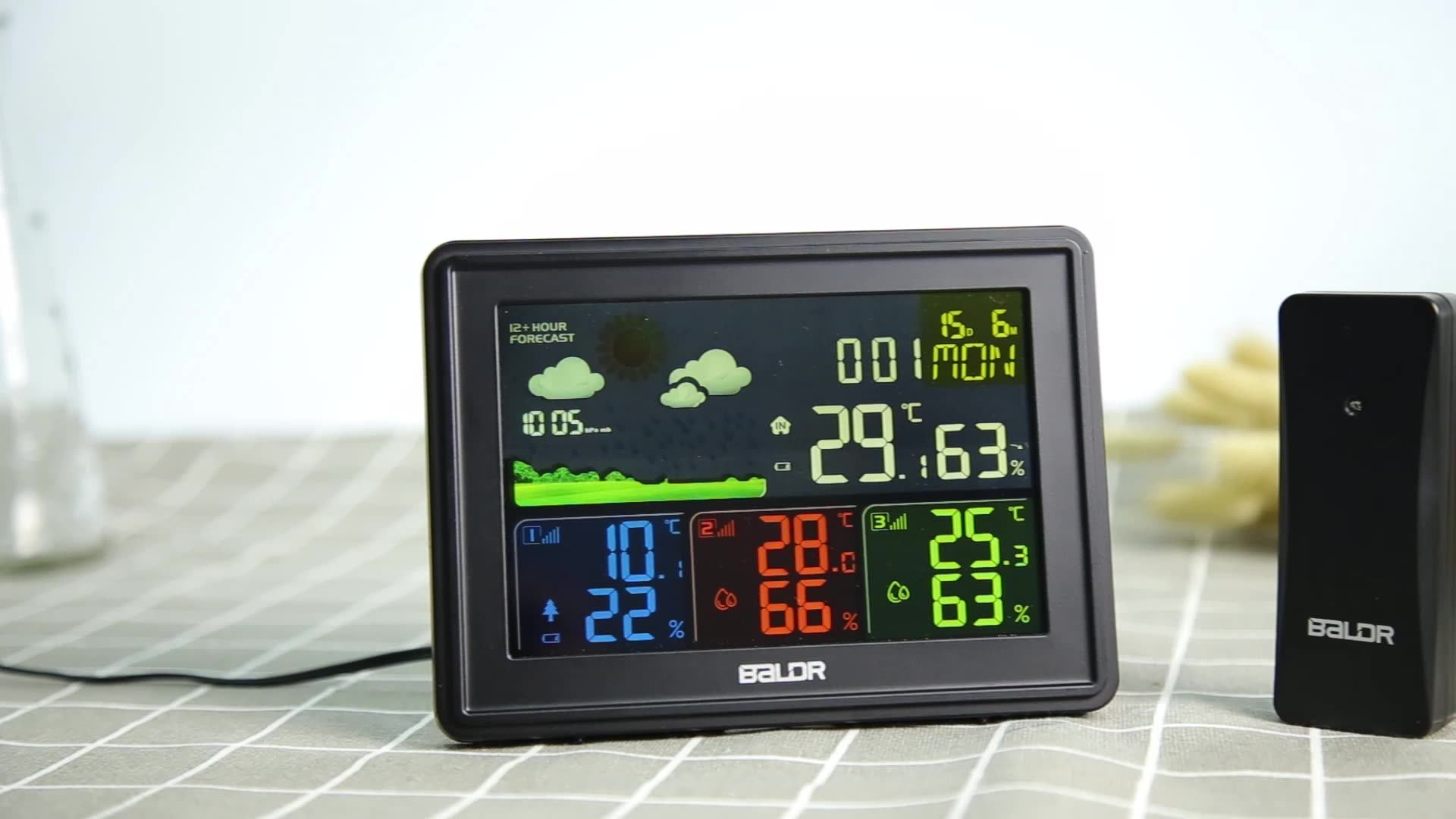 Baldr Radio Control Digital Color Display Weather Forecast Station ...