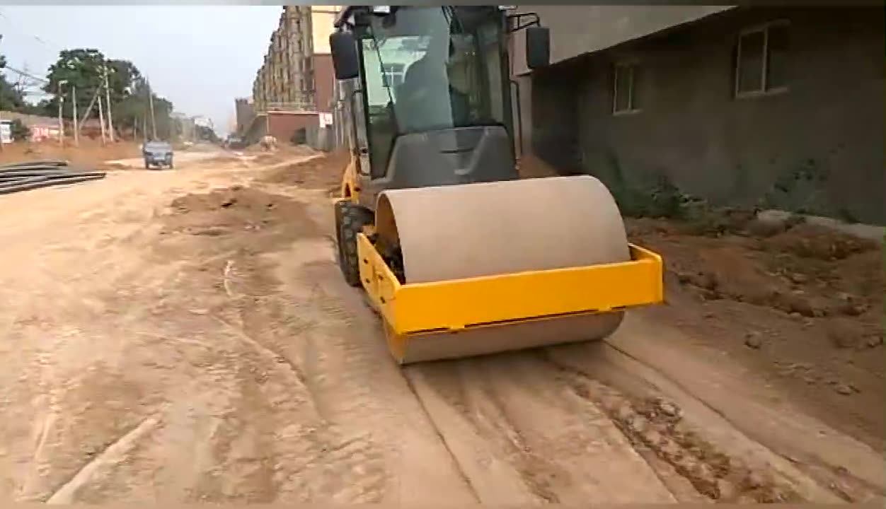 6 Ton Hydraulic Ground Compact Construction Machine Vibratory Road ...
