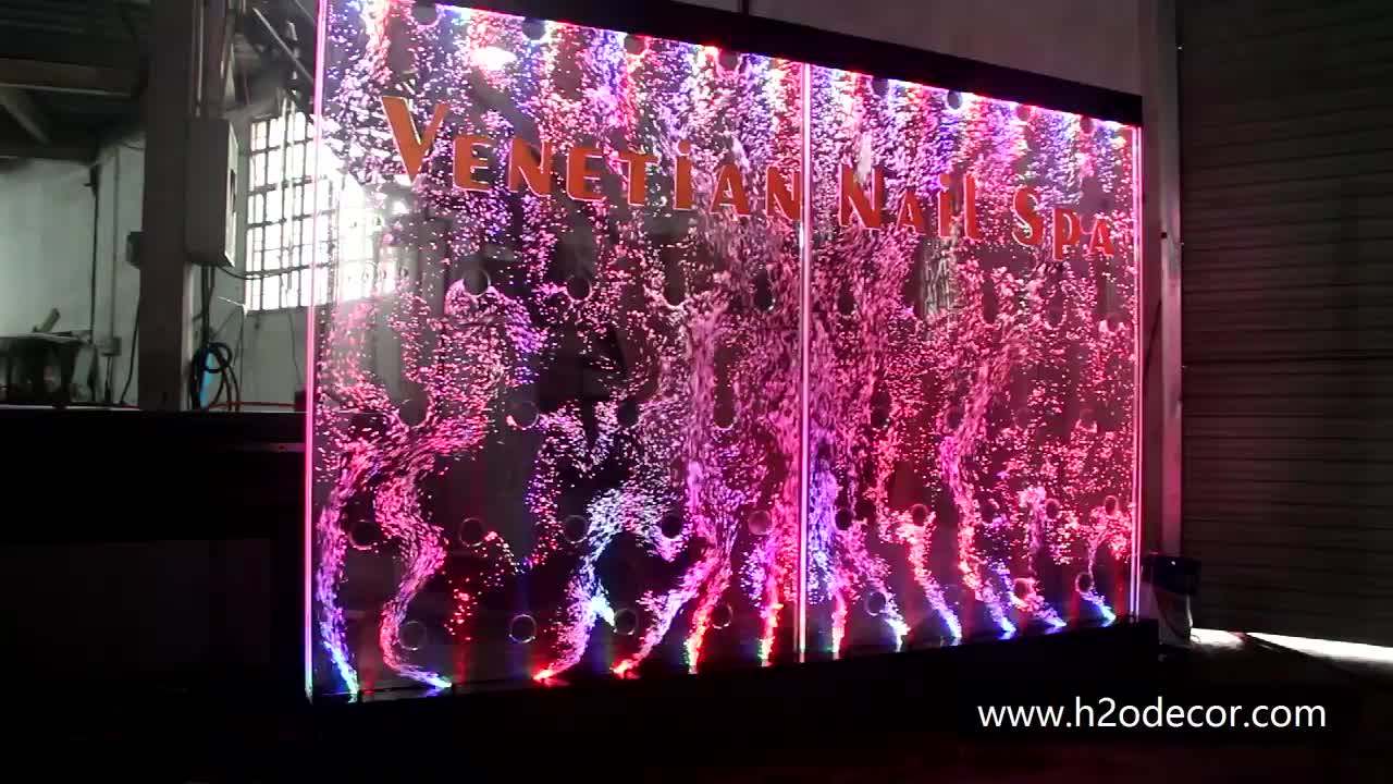 Restaurant Interior Design Led Dancing Water Bubble Wall Aquarium ...
