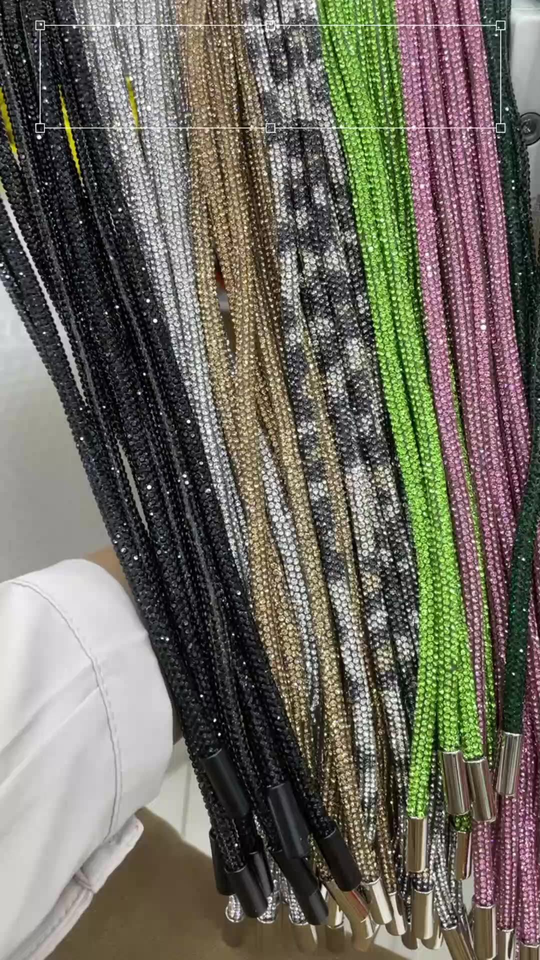 S528 Fashion Rhinestone Hoodie String Custom Rhinestone Strings Crystal ...