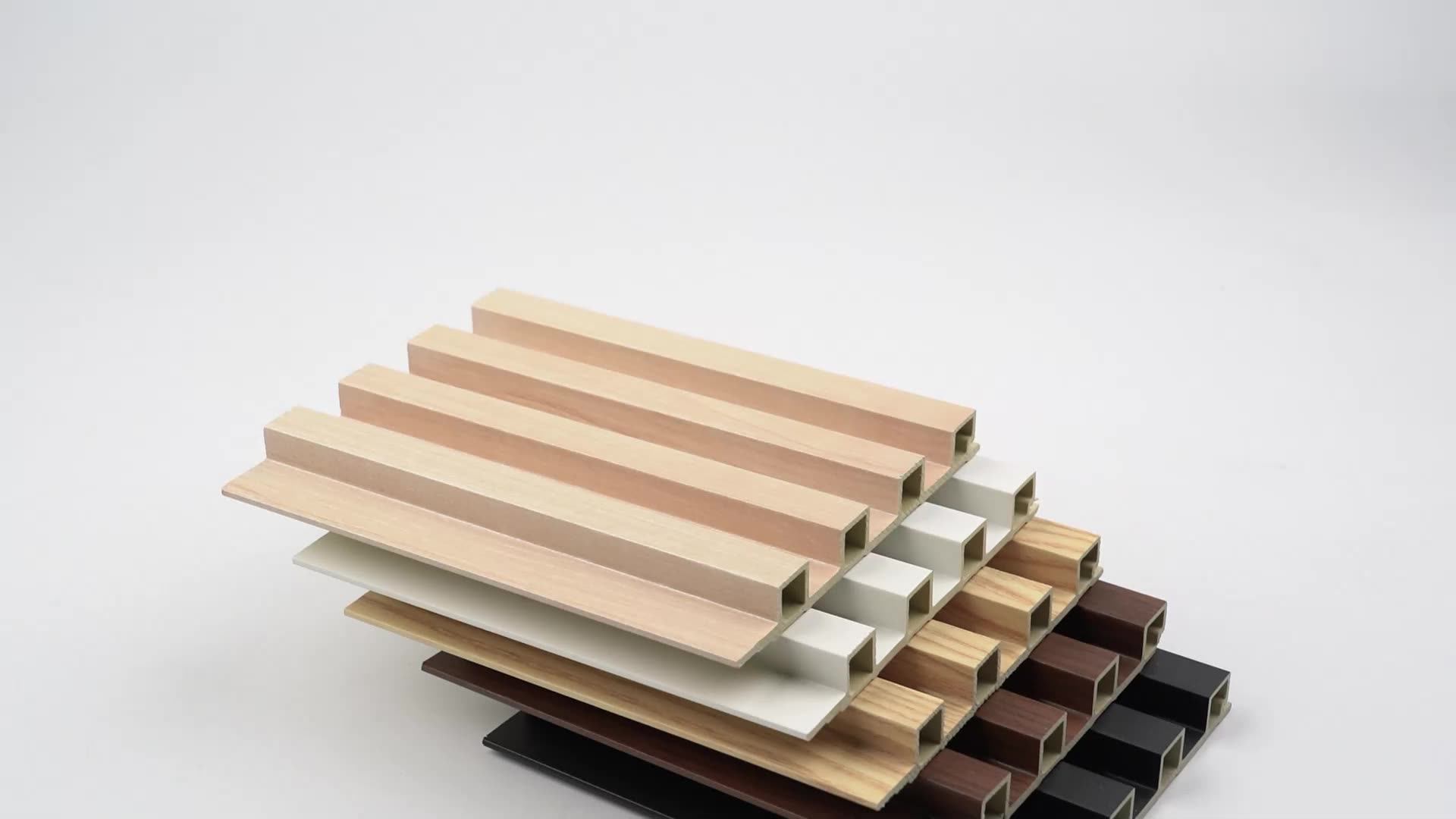 Fluted Hollow Wpc Cladding Slats Seamless Carbon Board Slatted Lambrin ...