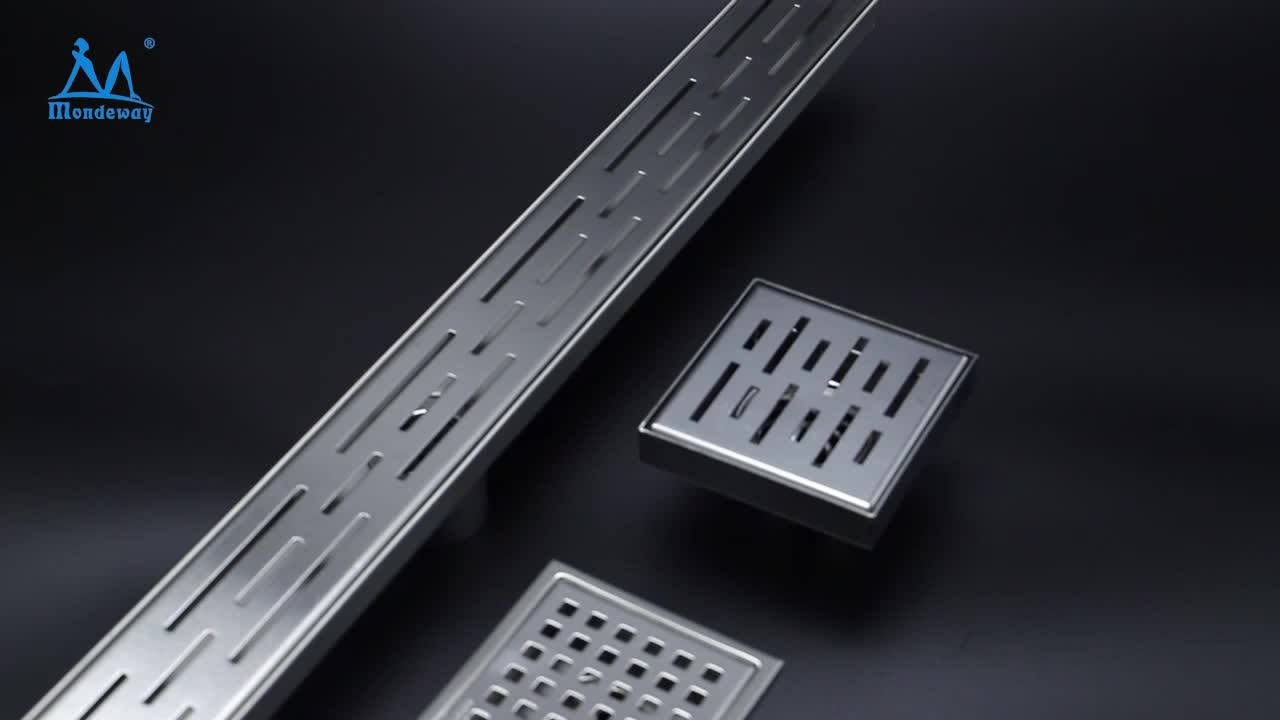 Stainless Steel Invisible Shower Drain Shower Channel Linear Bathroom ...
