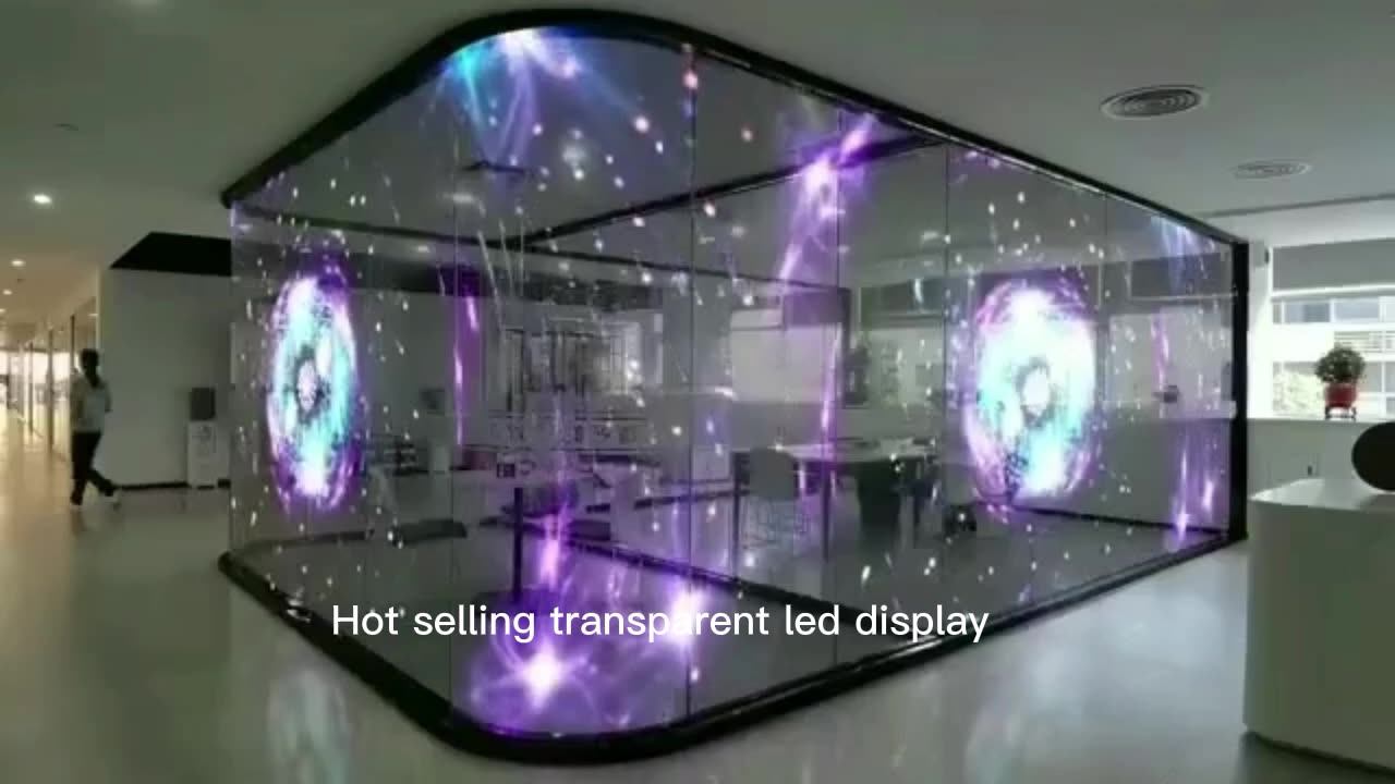 Indoor Transparent Adhesive Led Display Screen Super Slim Led Display ...
