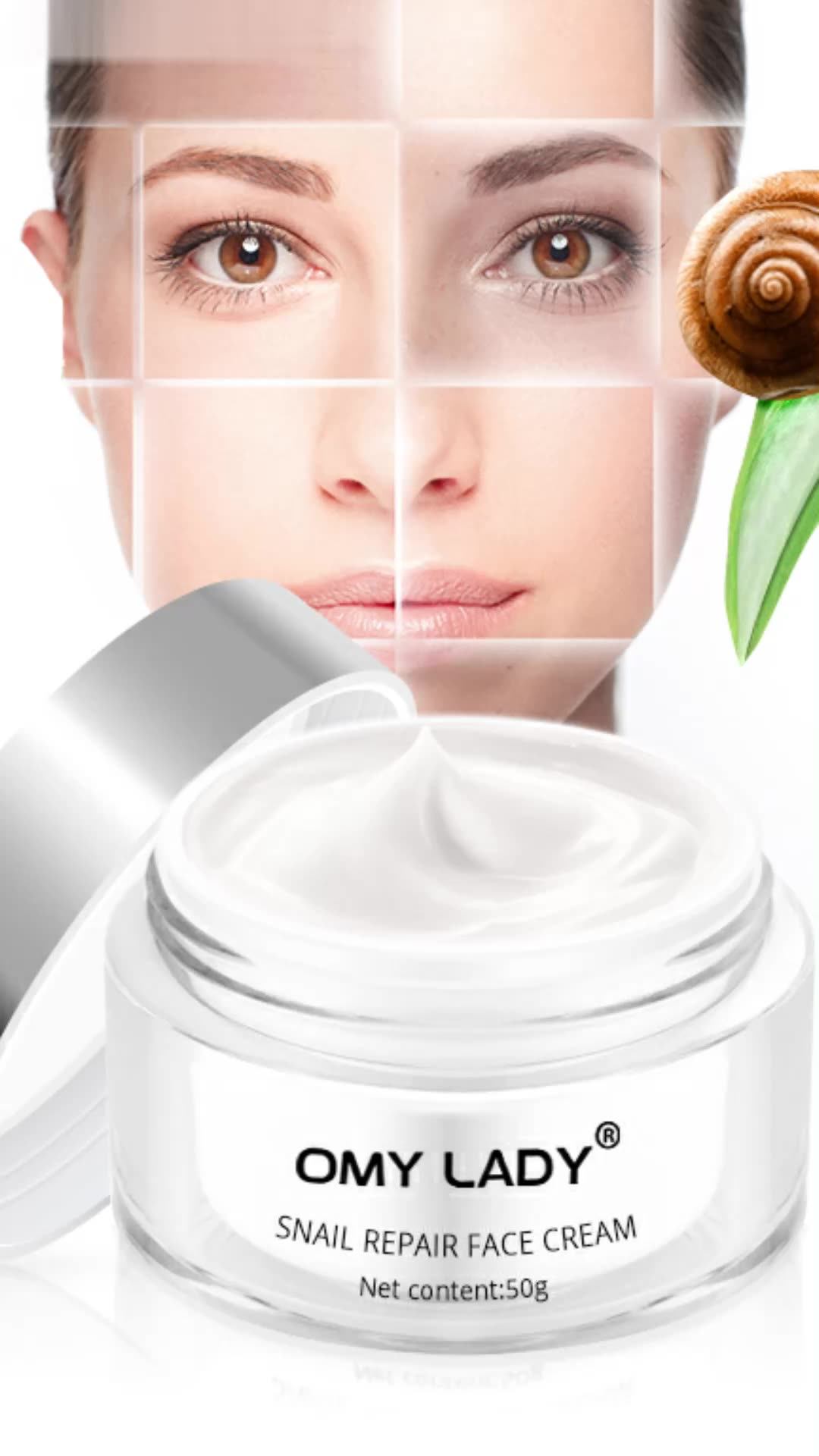 Free Sample Omy Lady Snail Repairing Cream Oily Skin Care Dark Spots ...