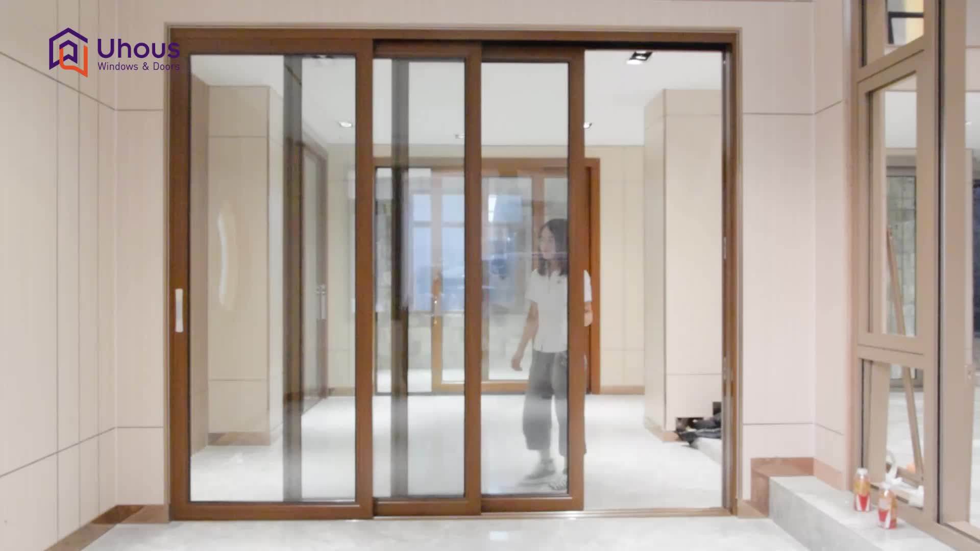 Aluminum Tempered Glass Kitchen Sliding Stacking Door Design - Buy ...