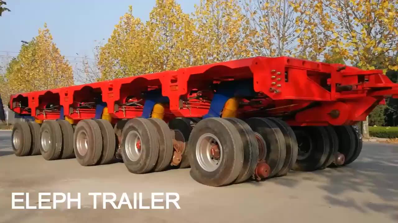Multi Axles Lowbed Flatbed Flatbed Semi Trailer 200 Ton 12 Axle Modular ...
