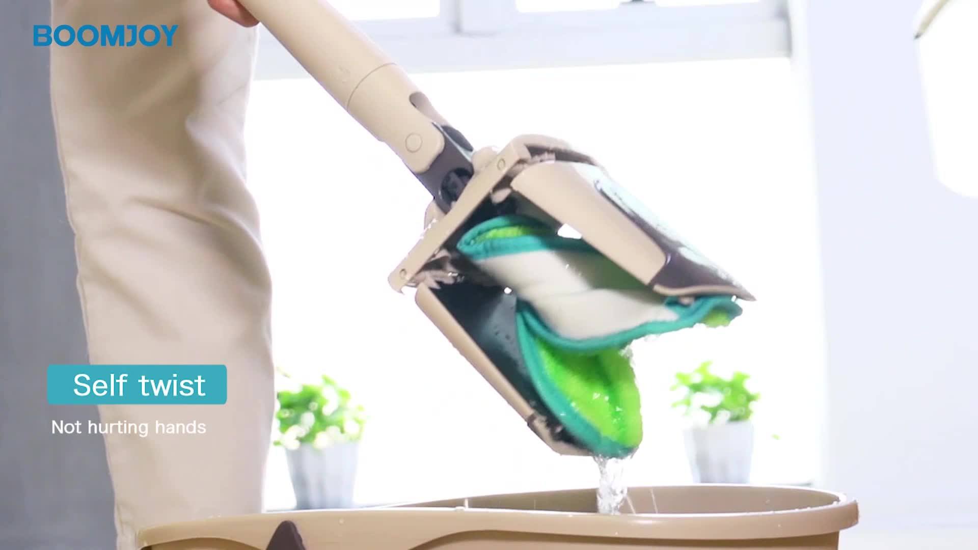 Boomjoy Cleaning Tools Household Hot Sale Mop Hand Free Twist Mop Spin ...