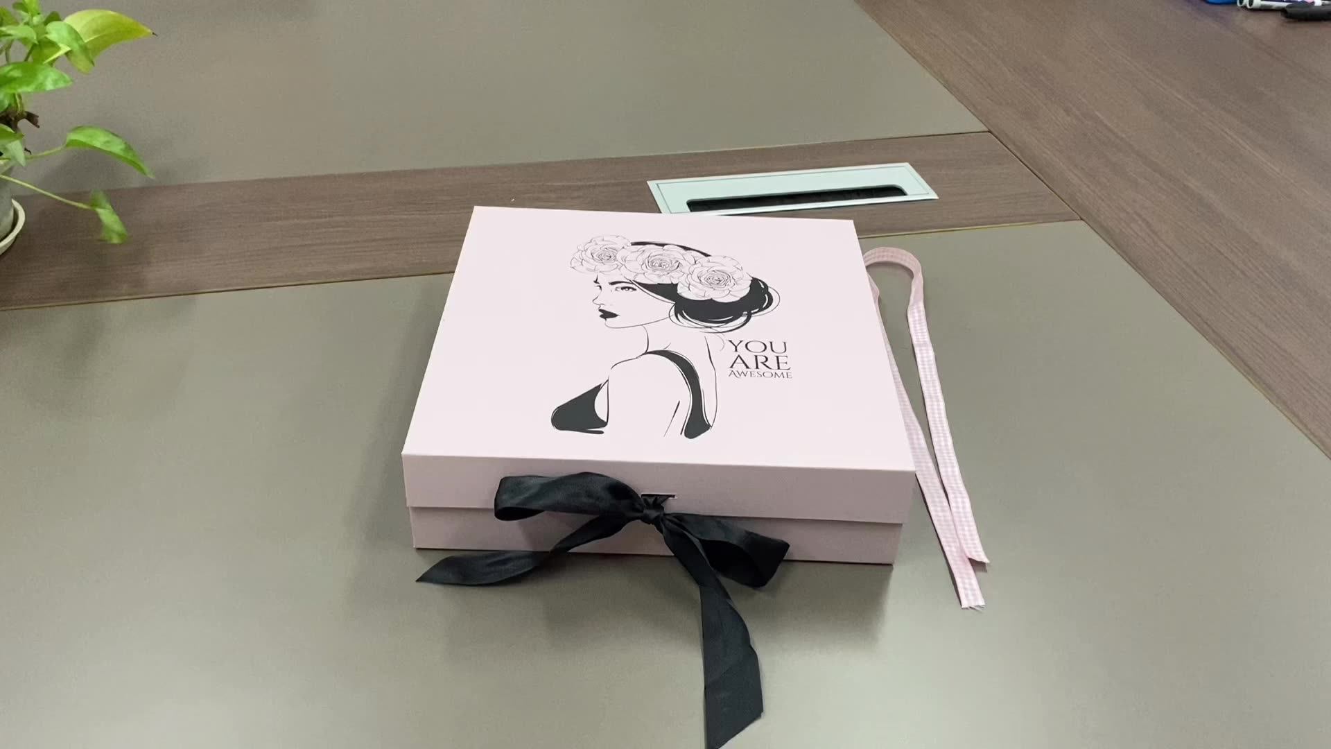 Custom Large Luxury Handbag Packaging Magnetic Folding Gift Box With ...