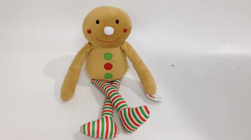 Oem Cute Stuffed Long Legs Christmas Gingerbread Man Soft Plush Toy ...
