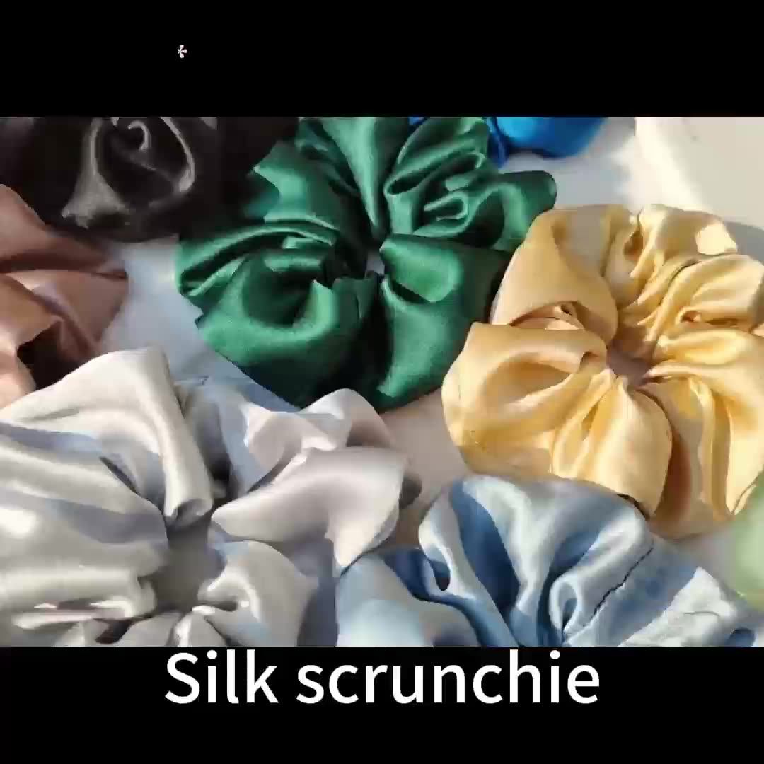 Silk Scrunchy Hair Set With Packages Box Satin 100% Pure Silk Hair ...