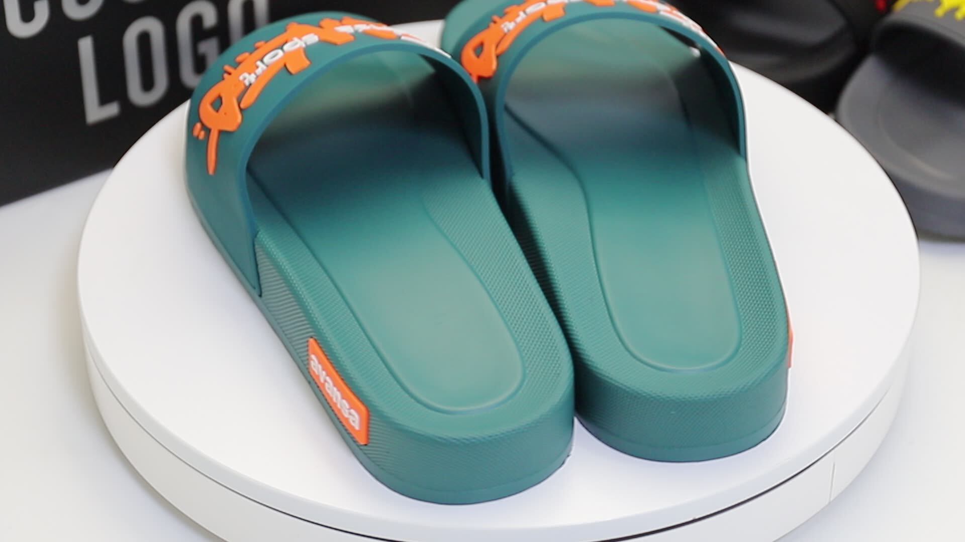 Xsheng Oem Service Slides Pu Sole Custom Custom Slides Mens Slides ...