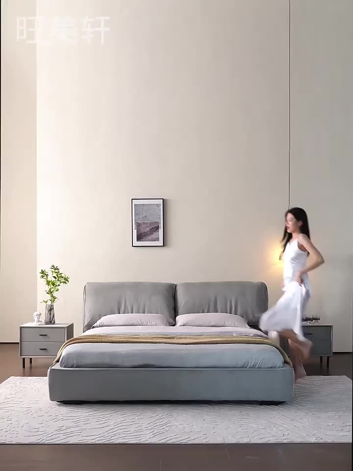 Atunus Modern Industrial Leather Home Bedroom Furniture Italian Luxury ...