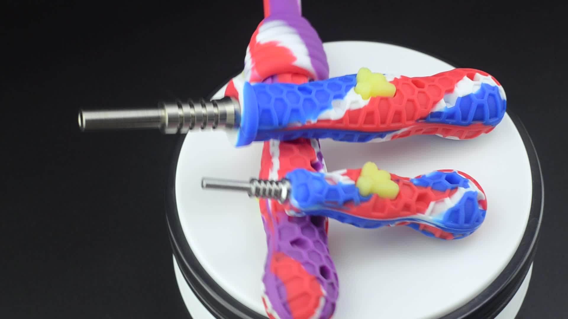 Beyou Customize Silicone Smoking Pipes Nectar Dabber Rig Collector Weed ...