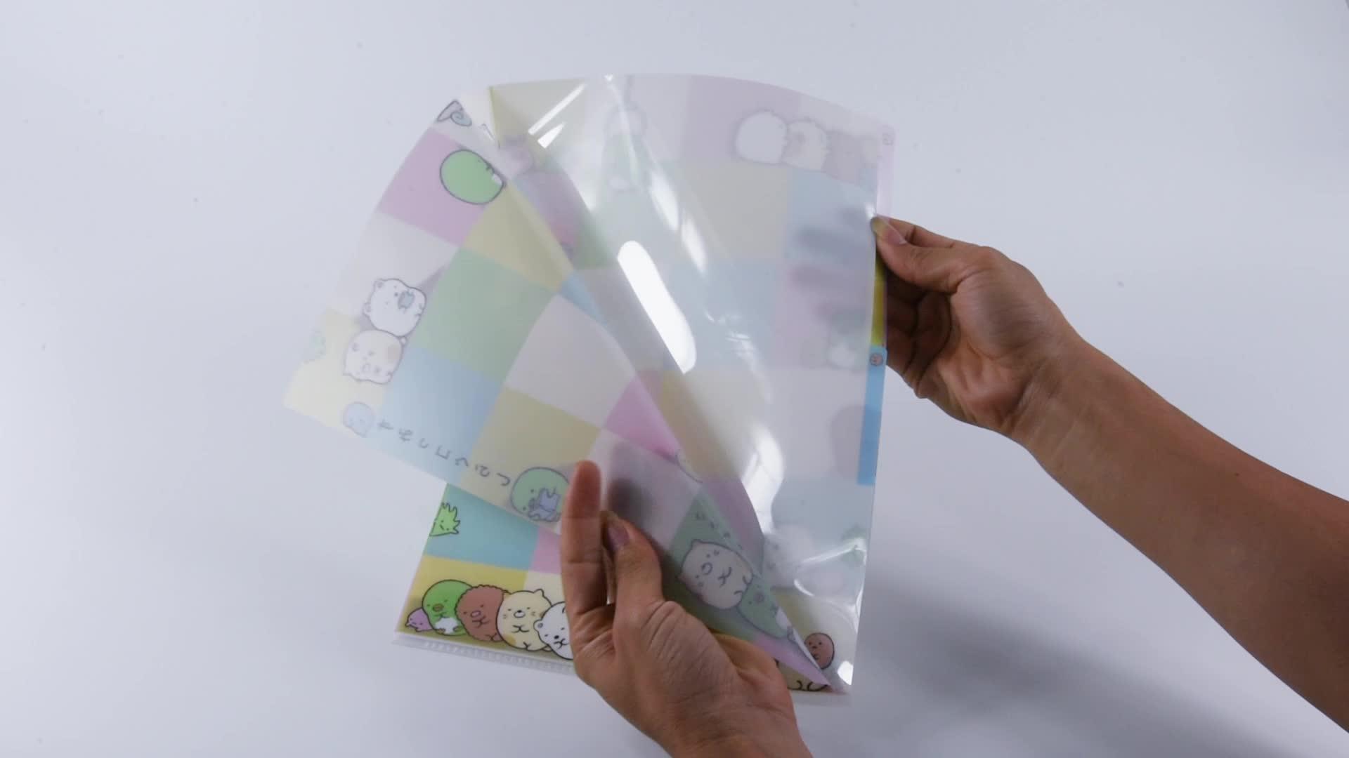 Customize Logo Printed A4 Pp Material File Folder With Assorted Pockets ...