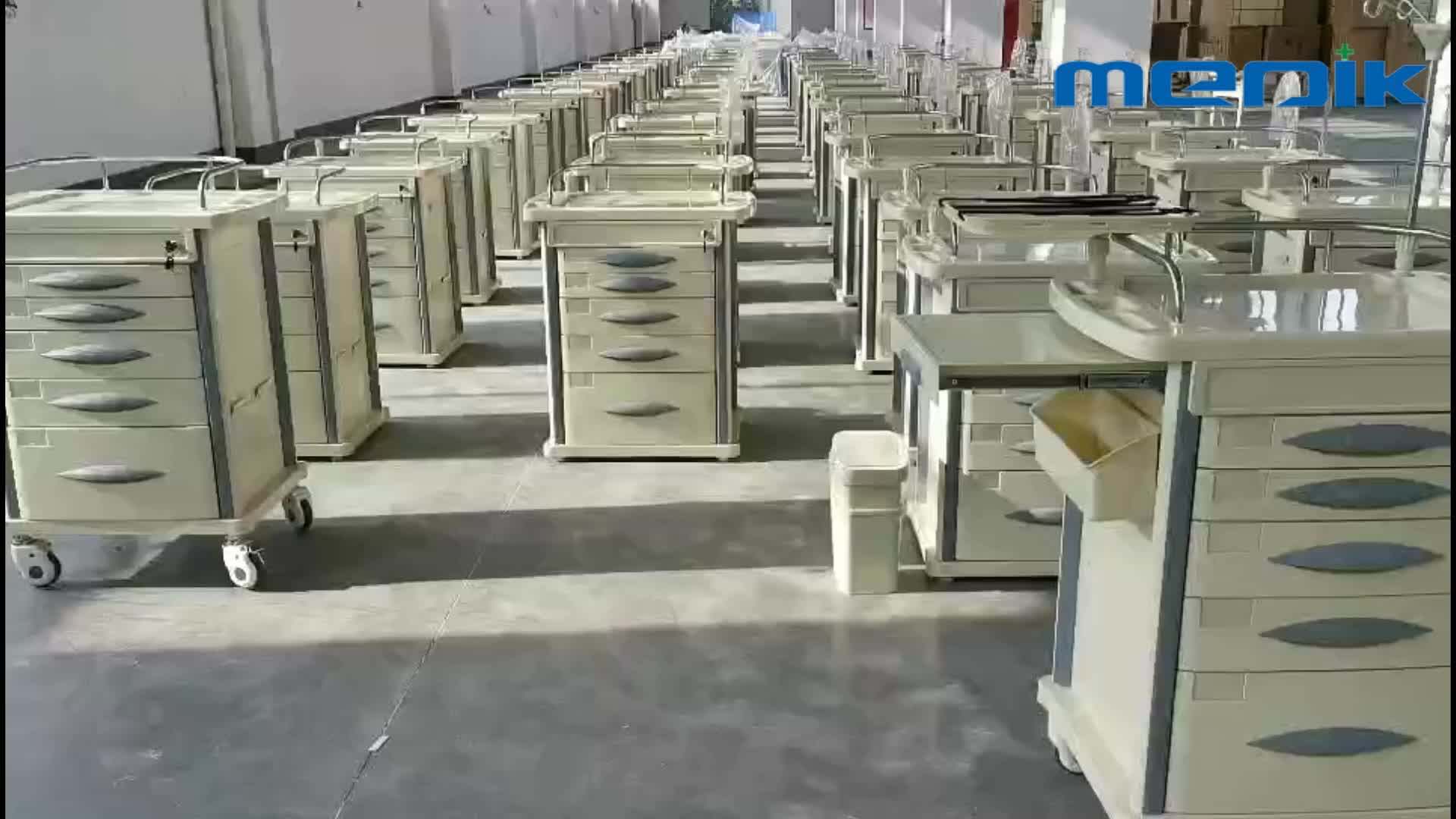 Used Locking Abs Plastic Medical Trolley Hospital Ward Datacenter Crash ...