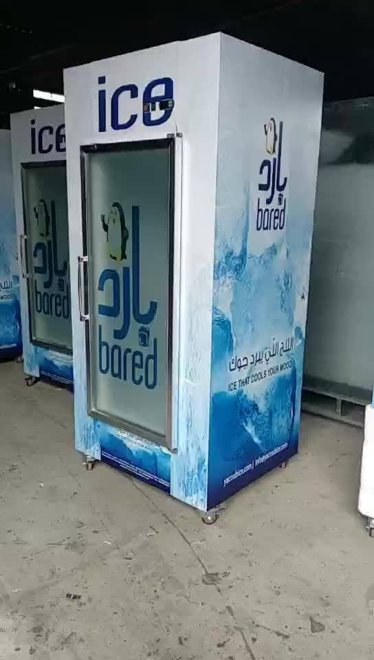 Commercial Single Door Ice Storage Merchandiser With Sticker - Buy Gas ...