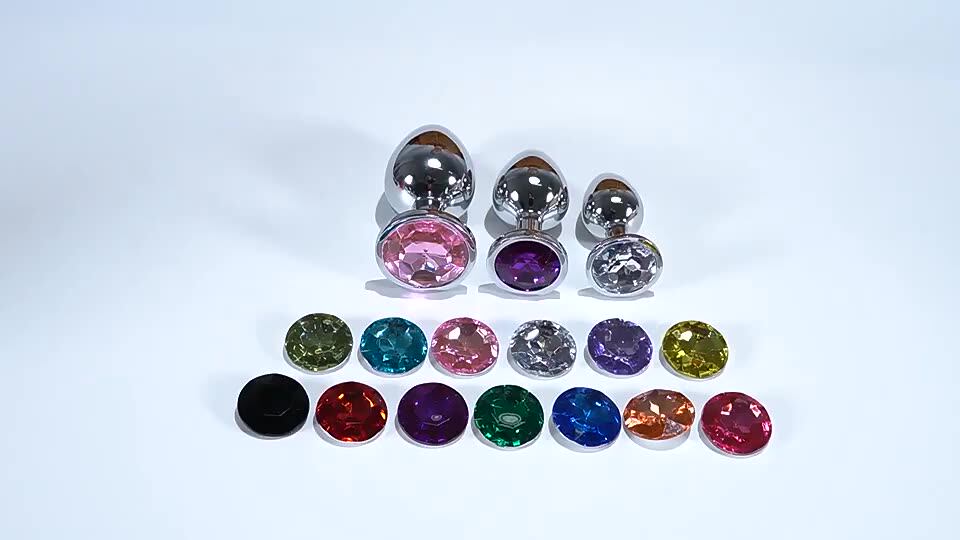 Metal Anal Plug Crystal Jewelry Butt Plug Male Prostate Massage Anal ...