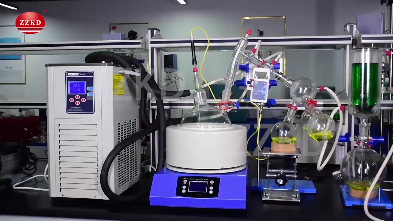 Laboratory Vacuum Fractional Distillation Unit With Heating Mantle And ...
