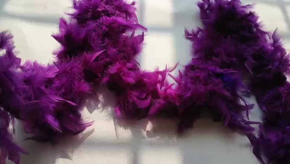 Fashionable 2-yard-long White Black Marabou Feather Boas For Party ...