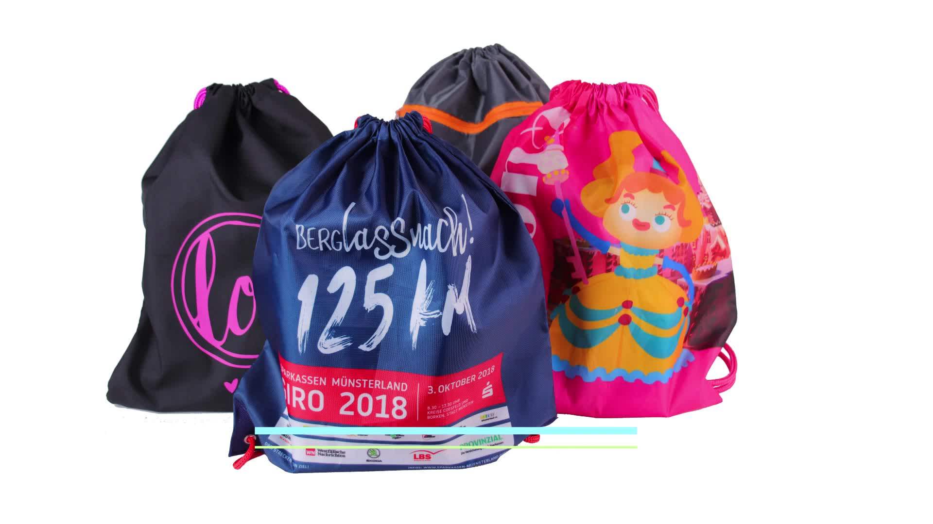 New Design Polyester Material Drawstring Bag Cheap Promotional ...