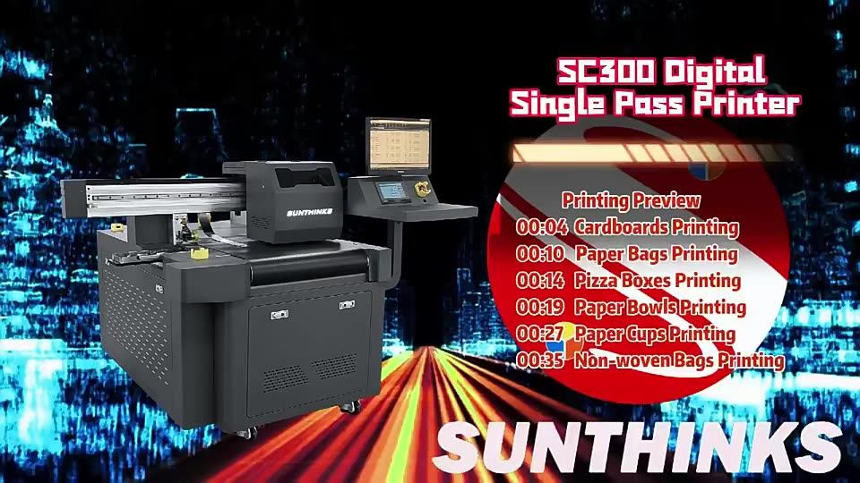 Sunthinks Digital Paper Boxes Single Pass Printing Machine Corrugated ...