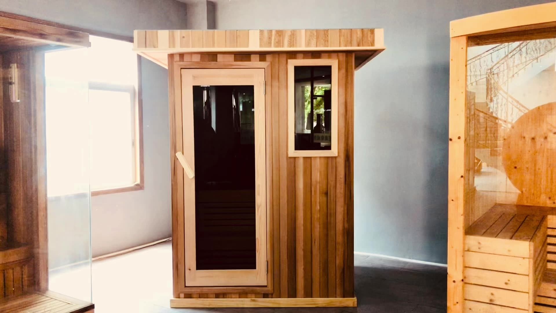 2-8 Person Electric/wood Fired Dry Steam Sauna House Outdoor Sauna Room ...