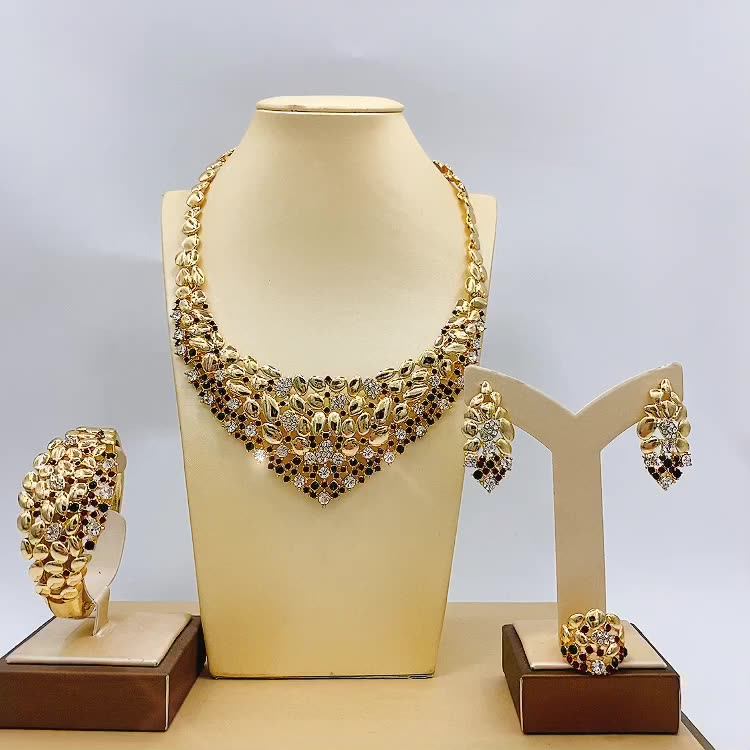 Dubai Luxury Design Colourful Shing Dimand Women Necklace 18k I Love ...