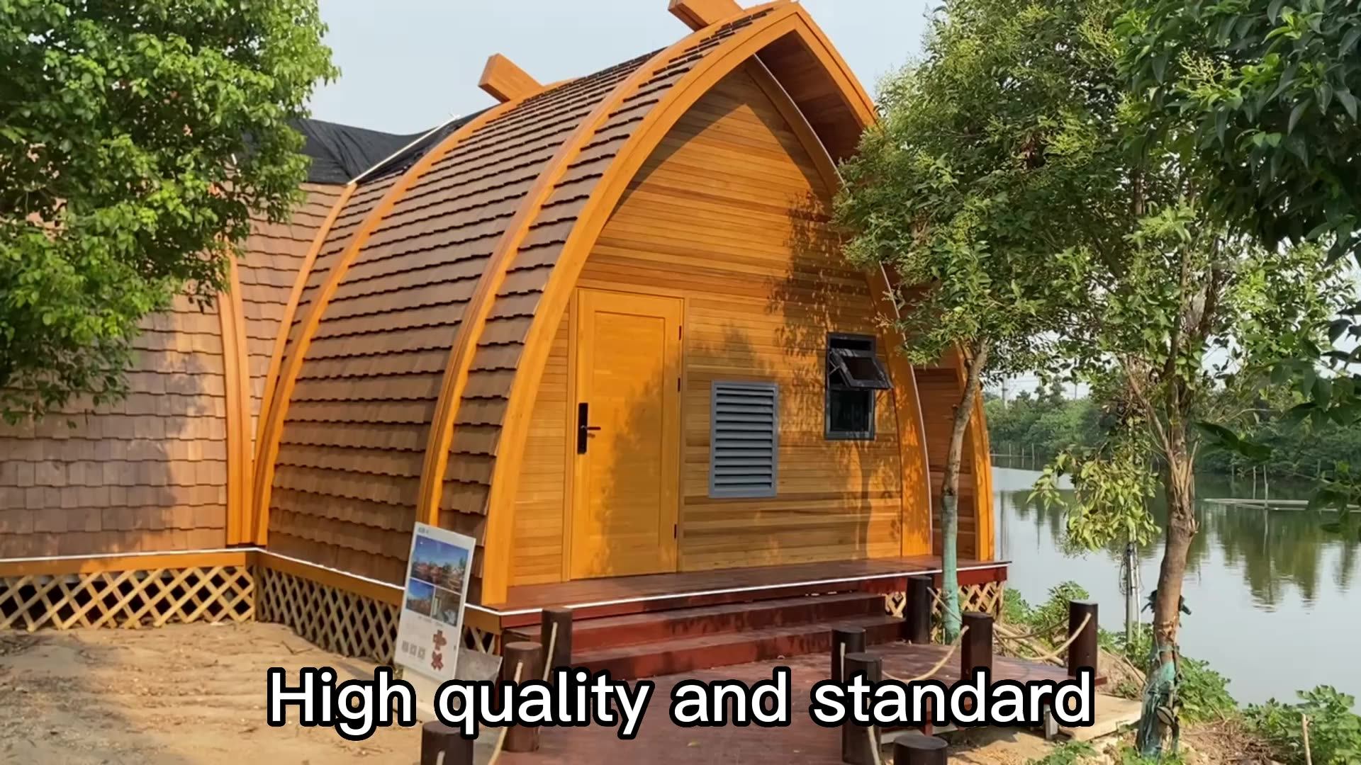 Luxury Prefabricated House Wooden Prefab Villa House Luxury 2 Bedroom ...