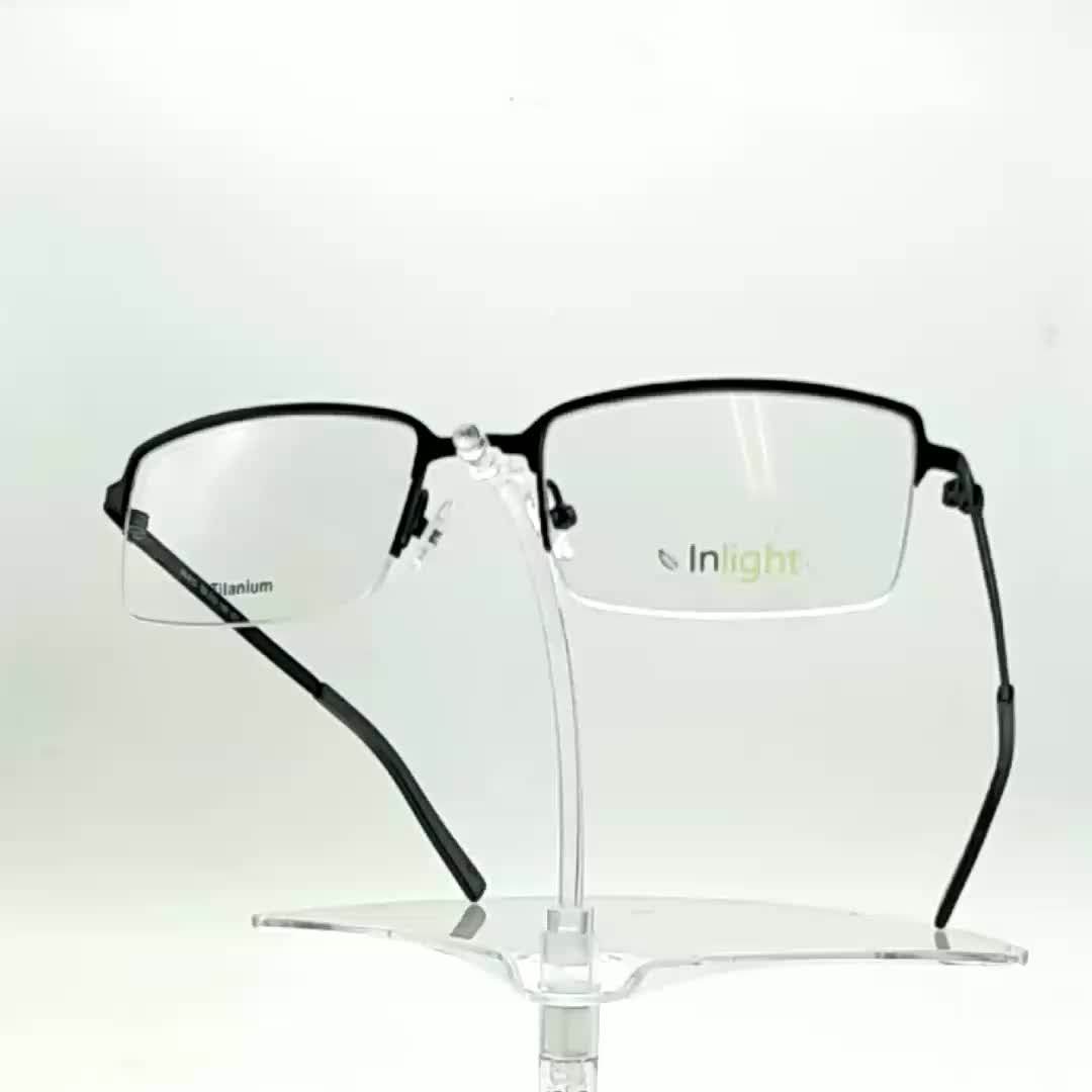 In-012 Italy Designer Latest Branded Pure Flex Titan Titanium Half Moon ...