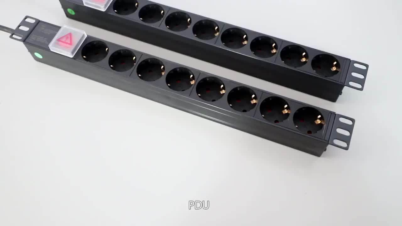 19 Inch German Type 6 Ways Leakage Pdu Power Distribution Unit For ...