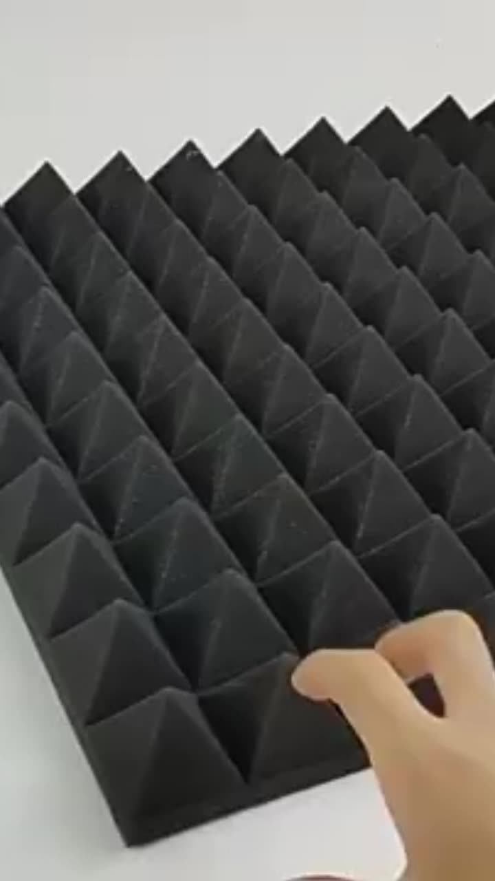 Black Sound Proof Foam Sound Absorption Studio Treatment Wall Panels ...