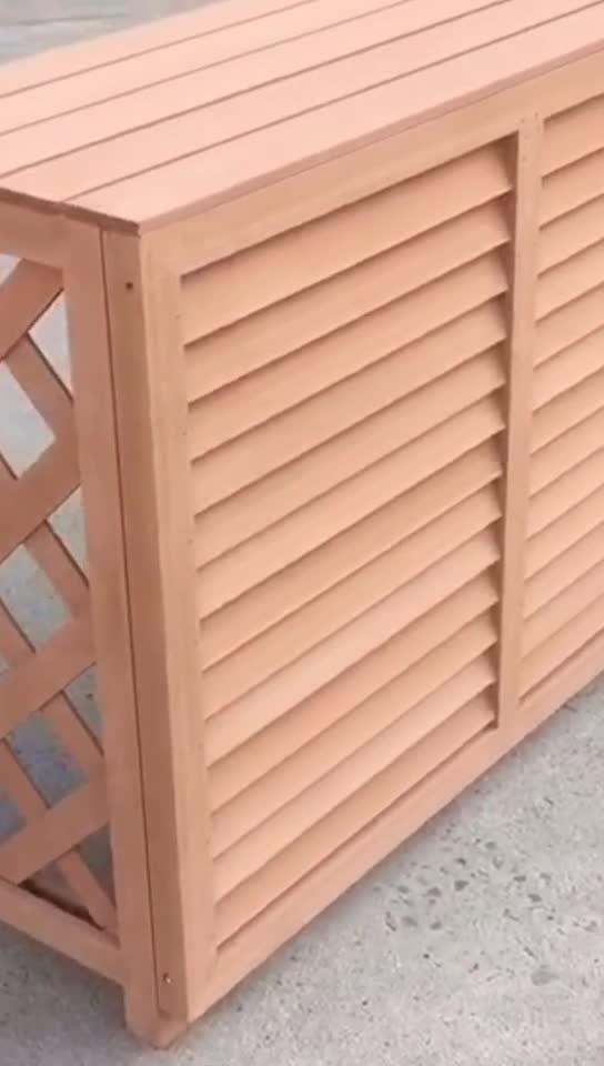 Decorative Wpc Wood Air Conditioner Cover - Buy Wooden Air Conditoner ...