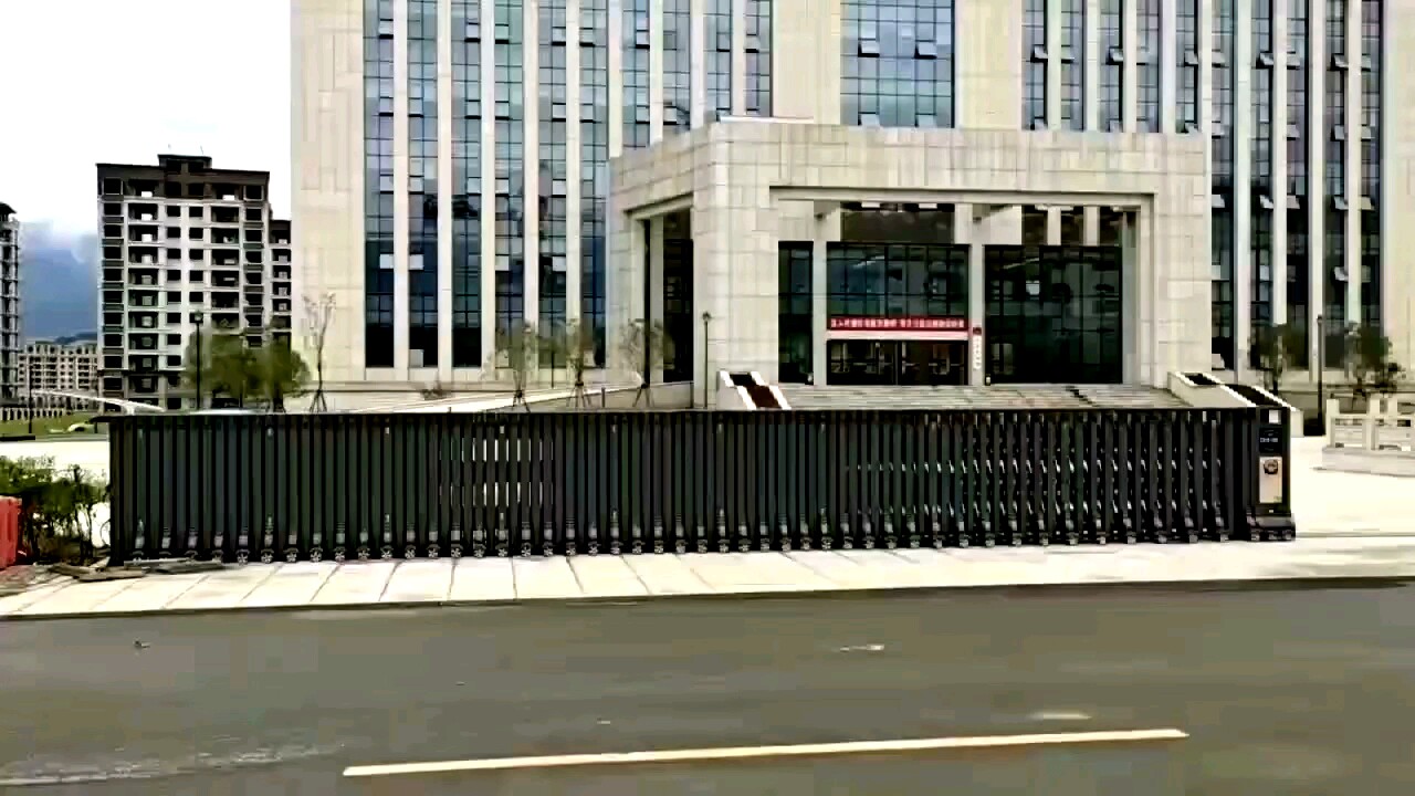 Motorized Commercial Entrance Folding Gate Elastic Automatic Entry Gate ...