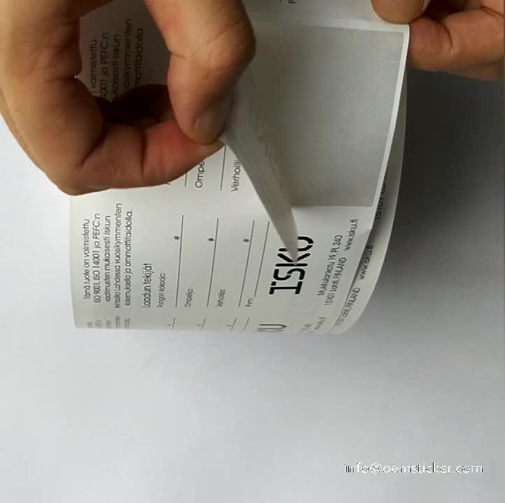 Custom Security A4 Paper Barcode Label Sticker Jawelry Printer Pvc ...