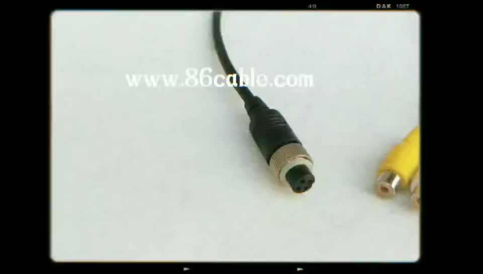 3ft 4pin Aviation To 2rca Av Cable Rear View Camera Connector Adapter ...