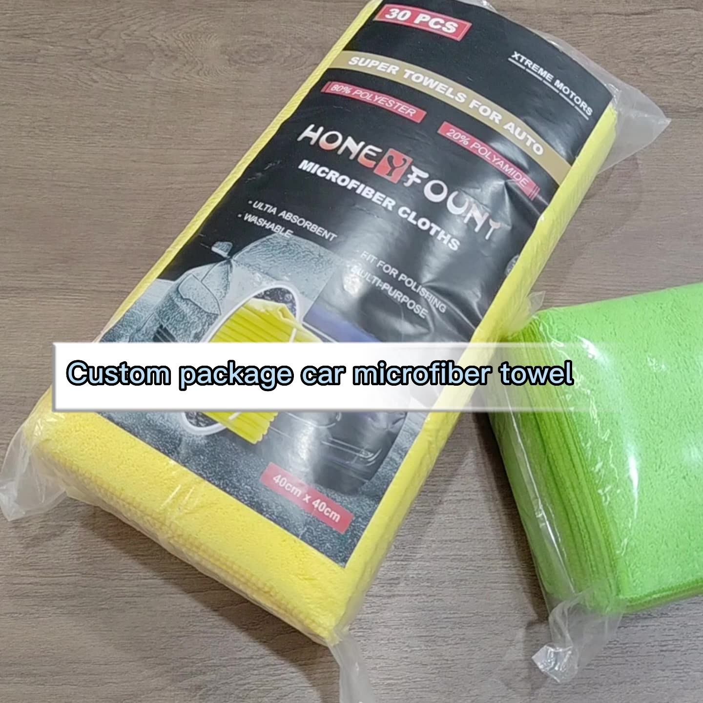 Custom Logo Microfiber Cleaning Cloth Car Detailing 16x16 Bulk ...