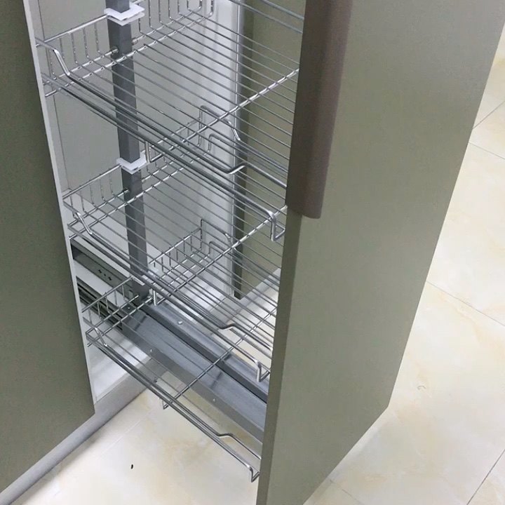 Competitive Tall Wire Storage Tandem Pull Out Organizer Cabinet Kitchen ...