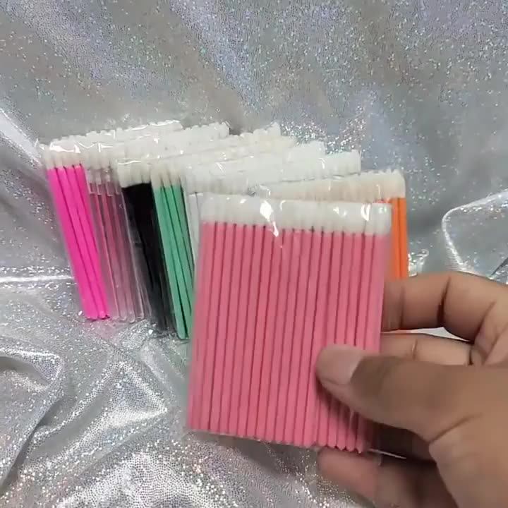 50pcs Disposable Spoolie Lip Brush Makeup Mascara Wands Lipstick Micro ...
