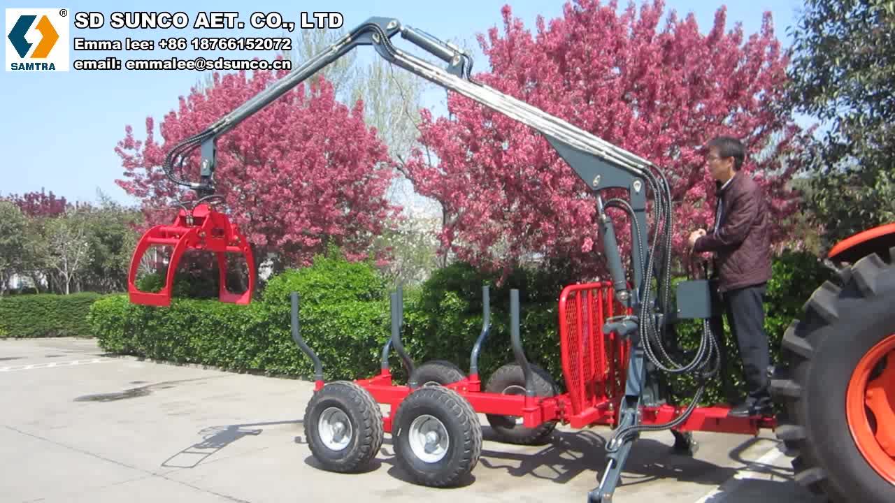 Atv Timber Trailer With Crane/ Log Trailer With Crane Zm3004 - Buy Atv ...