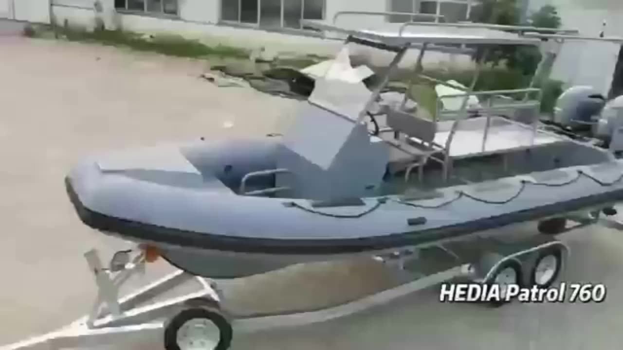 Luxury 25ft Deep V Shape Aluminum Hull Bateau Pneumatique Semi-rigide ...