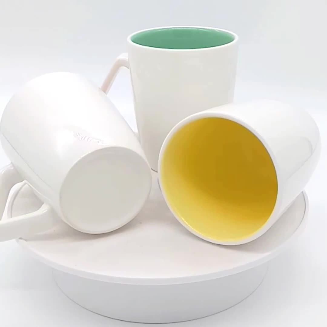 Customised Ceramic V-shape Coffee Mugs Tea Cup V Shape Mugs - Buy ...