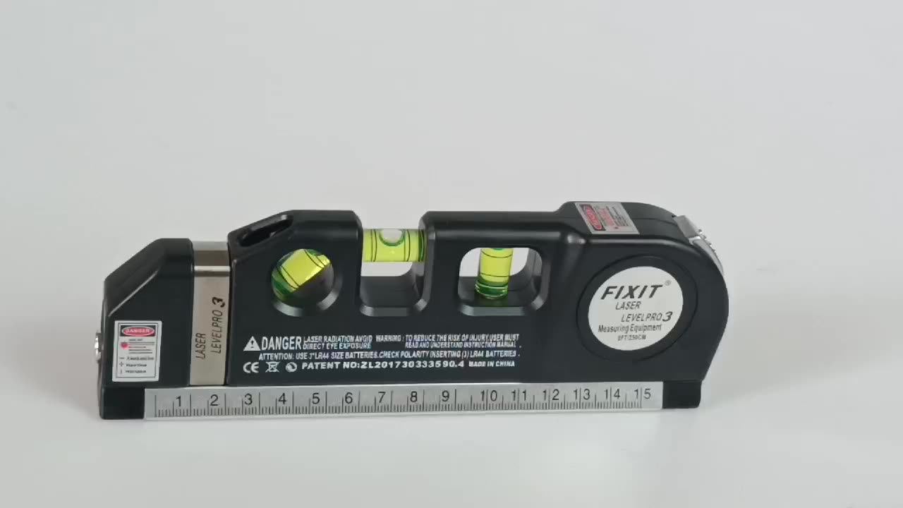 Laser Level Scale Measurement Building Tools With Tape Meaure 3 In 1 ...